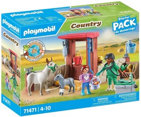 Set figurek a příslušenství playmobil 71471 veterinární výjezd k oslíkům