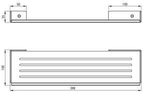 Deante Mokko příslušenství, nástěnná polička, bílá matná, ADM_A511
