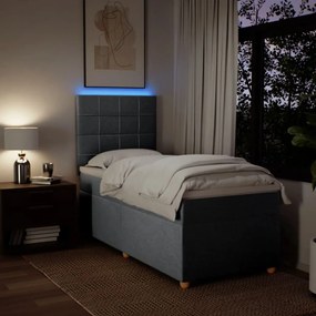 Box spring postel s matrací světle šedá 90x200 cm textil 3293463