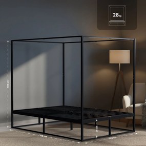 Postel s nebesy Batoni 140x200 – černá