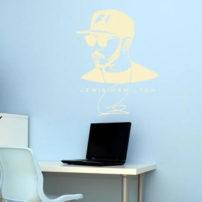 Živá Zeď Samolepka na zeď Lewis Hamilton F1 Barva: černá
