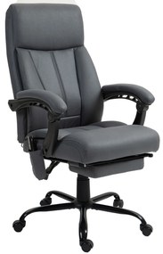 Kancelářská židle Vinsetto s masážní funkcí, výškově nastavitelná manažerská židle, ergonomická s funkcí polohování, tmavě šedá pro kancelář a domácí…