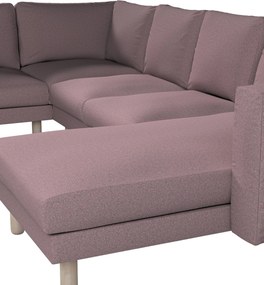 Potah na pohovku IKEA Norsborg rohová, 5-místná se šezlongem barva růžová látka pletený vzor