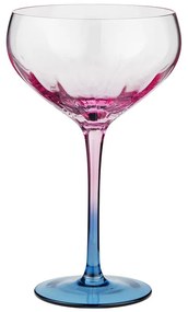 DIVINE Sklenice na koktejly 380 ml - modrá/růžová