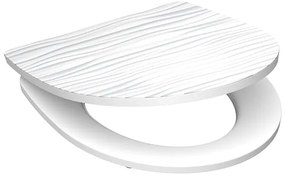 Eisl Sanitär WC prkénko Duroplast Soft Close White Wave High Gloss 82584