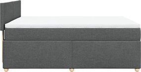 Box spring postel s matrací tmavě šedá 140x200 cm textil 3286697