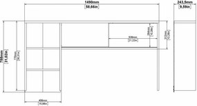 Psací stůl Felixa 481/02 149 cm hickory Jackson