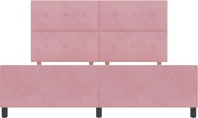 Postel s boxspringem s čelo Růžová 180 x 200 cm samet 3344962