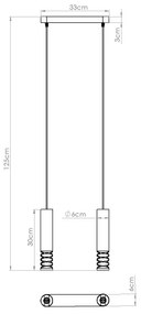 Sollux SL.1687 - Lustr na lanku LAMI 2xGU10/10W/230V bílá