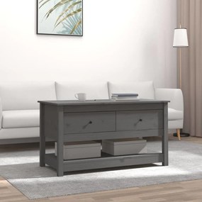 vidaXL Konferenční stolek šedý 102 x 49 x 55 cm masivní borové dřevo [820923]