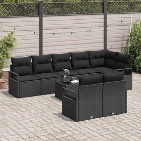 Set pohovek 9 ks Černá polyratan 3346443