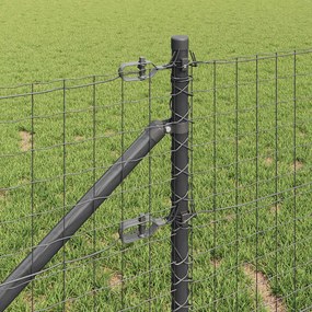 Evropský plot se hroty 10 x 0,8 m Ocel potažená PVC Šedá 3350636