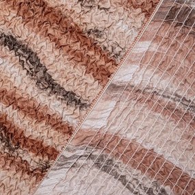 Bielastické potahy OCEANO NOVÉ cihlové trojkřeslo s dřevěnými rukojeťmi (š. 150 - 200 cm)