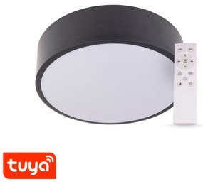 T-LED SMART Tuya LED svítidlo RENDO 36W CCT kulaté černé SMART Tuya LED svítidlo RENDO 36W CCT kulaté černé