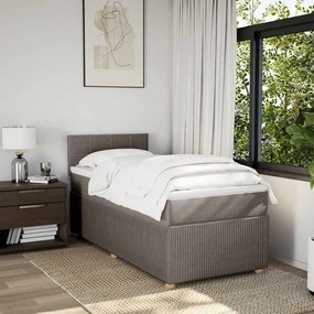 Box spring postel s matrací taupe 80x200 cm textil 3289587