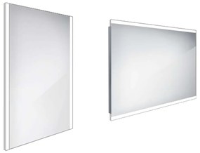 Nimco - Koupelnové podsvícené LED zrcadlo 50x70 cm, hranaté, aluminium ZP 11001