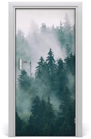 Fototapeta na dveře mlha nad lesem 85x205 cm