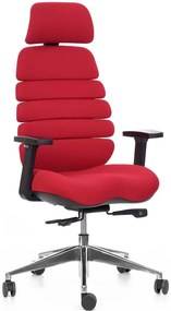 MERCURY Ergonomická kancelářská židle WORKEASE - červená látka