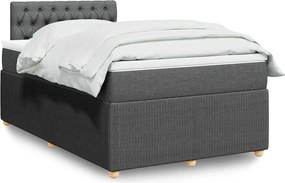 Box spring postel s matrací tmavě šedá 120x200 cm textil 3287431