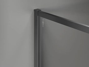 Mexen Kioto-F sprchová stěna Walk-in s rámem 125 x 100 cm, transparentní 8 mm, gun metal - 800-125-202-04-95-100