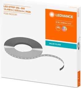 Led pásek 67W 2400lm 300LED 24V Rgb barevný 8mm 5m Value Ledvance
