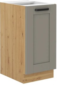 Kuchyňská skříňka LUNA 40 D 1F BB korpus: dub artisan, barva dvířek: světle šedá CLAY