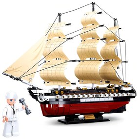 Sluban Model Bricks M38-B0836 Fregata USS Constitution plachetní válečná loď