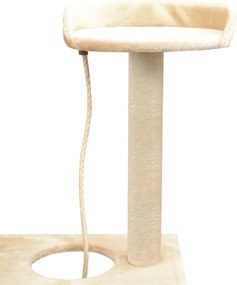 Škrabadlo pro kočky se sisalovými sloupky, 150 cm, béžová 170487