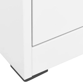 Kancelářská skříň bílá 46 x 62 x 72,5 cm ocel - Default Title