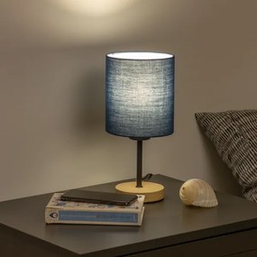 Brilagi - Stolní lampa NUBILA WOOD 1xE27/25W/230V dub/tmavě modrá