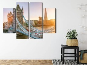 Vícedílný obraz Tower Bridge Při Východu Slunce Nedostatek Nedostatek Plátno Canvas 160x120