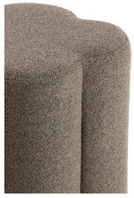 Hnědý taburet z textilie bouclé Nalani – Light &amp; Living