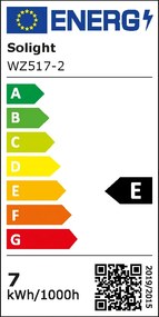 SOLIGHT LED žárovka, klasický tvar A60 7W, E27, 4000K, 270°, 810lm