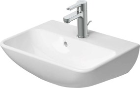 Duravit ME by Starck - Umývátko 45x32 cm, s přepadem, otvor pro baterii, DuraShield, matná bílá 071945AC00