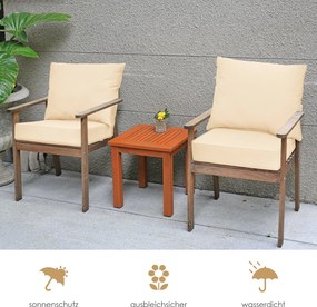 Costway Polštář na zahradní nábytek podsedák + opěrák 60 x 40 x 20 cm polštáře