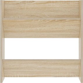 botník, závěsný, 2 patra, kompozitní dřevo, 60x60x18 cm, dub sonoma, Dekorino BB20260030
