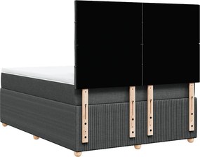 Box spring postel s matrací tmavě šedý 140 x 190 cm textil 3292052