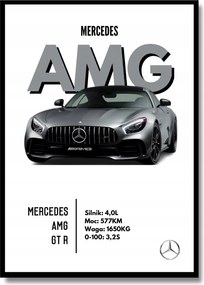 Plakát Mercedes Amg Gt Dárek pro tatínka, automobil v rámu