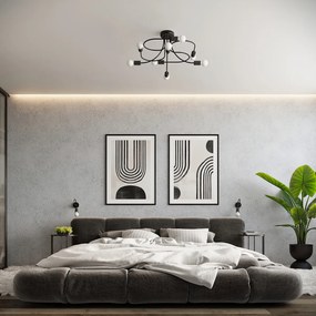 Sollux Lighting Lustr LEVAR 6 černý