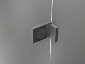 Mexen Lunar, výklopný sprchový kout levý 75 x 70 cm, 8mm čiré sklo, grafitový profil, 834-075-070-95-00-L