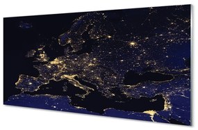 Obraz na skle sky mapa světle 100x50 cm
