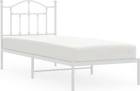 vidaXL Kovový rám postele s čelem 90 x 200 cm [353481] Barva: Černá