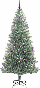 Umělý vánoční stromeček se sněhem a LED osvětlením 240 cm 3396839