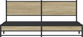 Kovový rám postele bez matrace dub sonoma 193 x 203 cm 3301397