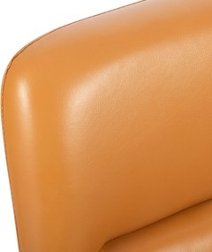 Kancelářská židle Hilda pravá kůže – hnědá