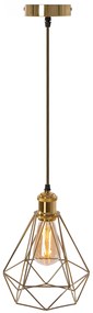 Toolight - Závěsná lampa kovová 392197, zlatá, OSW-09680