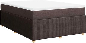 Box spring postel s matrací tmavě hnědá 140x190 cm textil 3285570