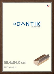 DANTIK rámeček 59,4x84 | TAIGA hnědá (Plexi Čiré)