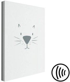 Obraz Kočičí pysk (1-dílný) svislý - obličej kočky na pastelovém pozadí