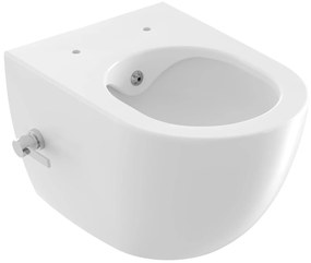 Ravak WC bidet Uni Chrome RimOff závěsný 36 x 51 x 35 cm integrovaná baterie a bidetová sprška bílá X01912